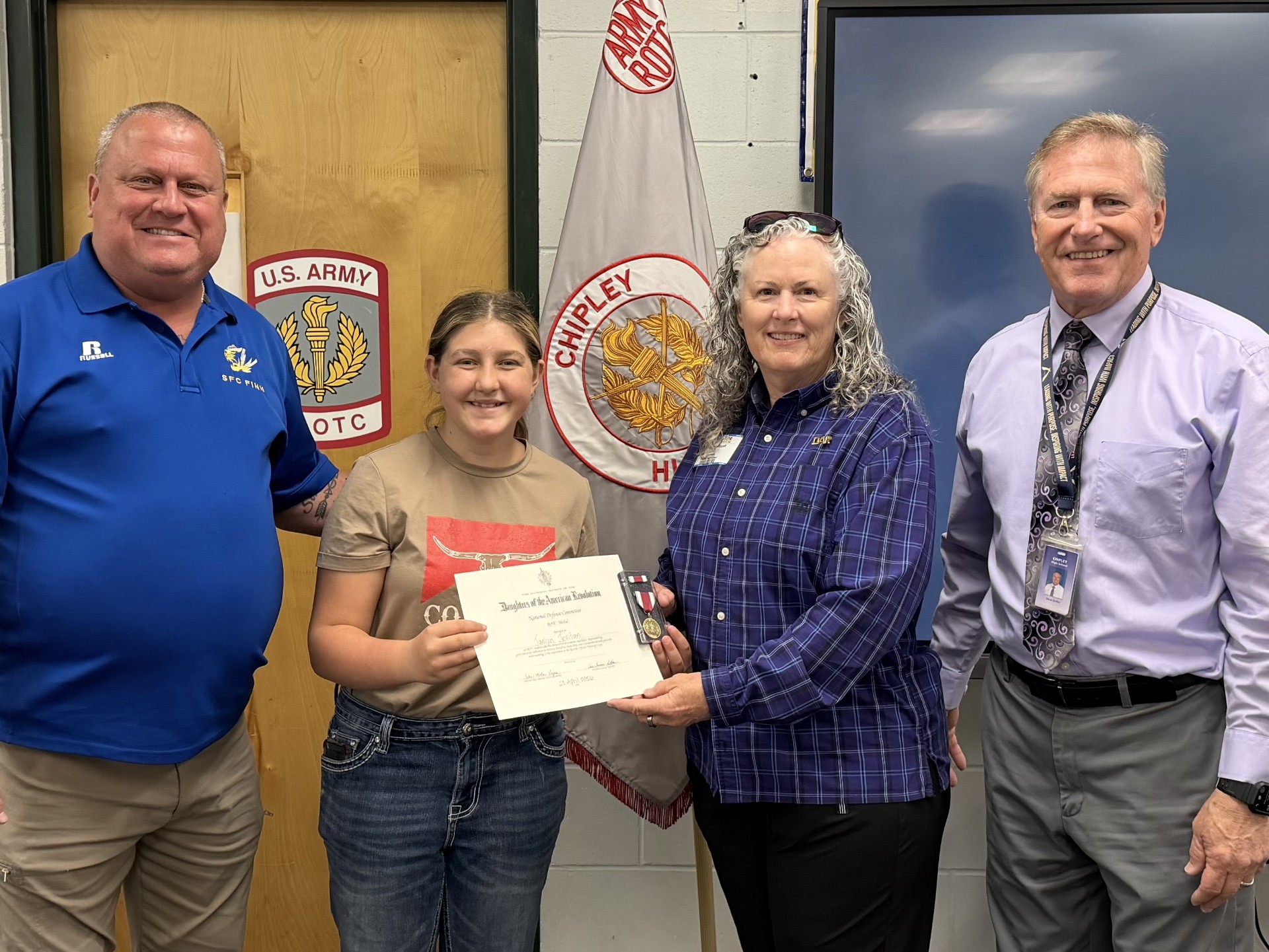 DAR honors Chipley cadet with National Defense Medal | Washington ...